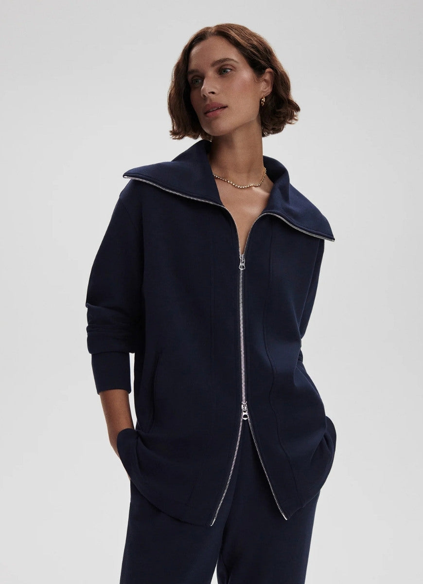 Varley | Raleigh Zip Through Sweat (Navy) | relevé Canada