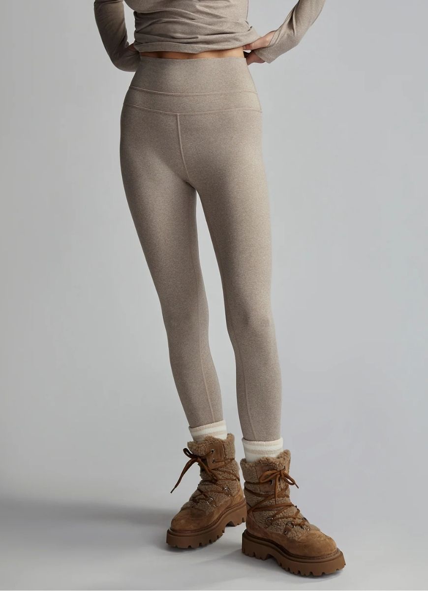 Varley | Always Warm Base Layer Legging 27.5" (Taupe Marl) | relevé